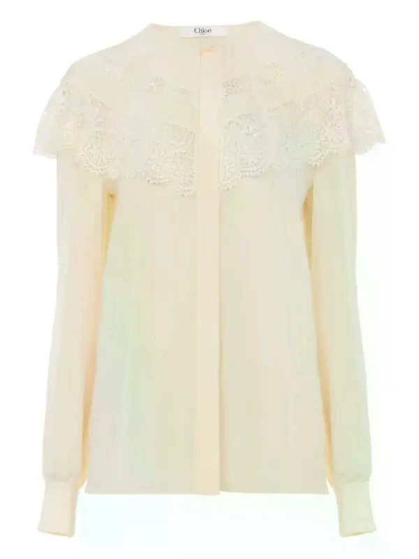 Chloé Lace-trimmed Blouse