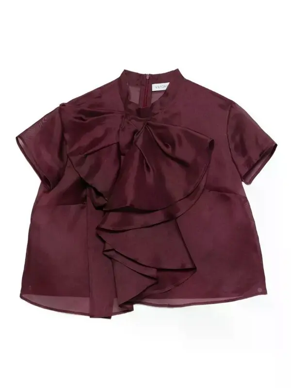Viktor & Rolf Bow-detailed Silk Top