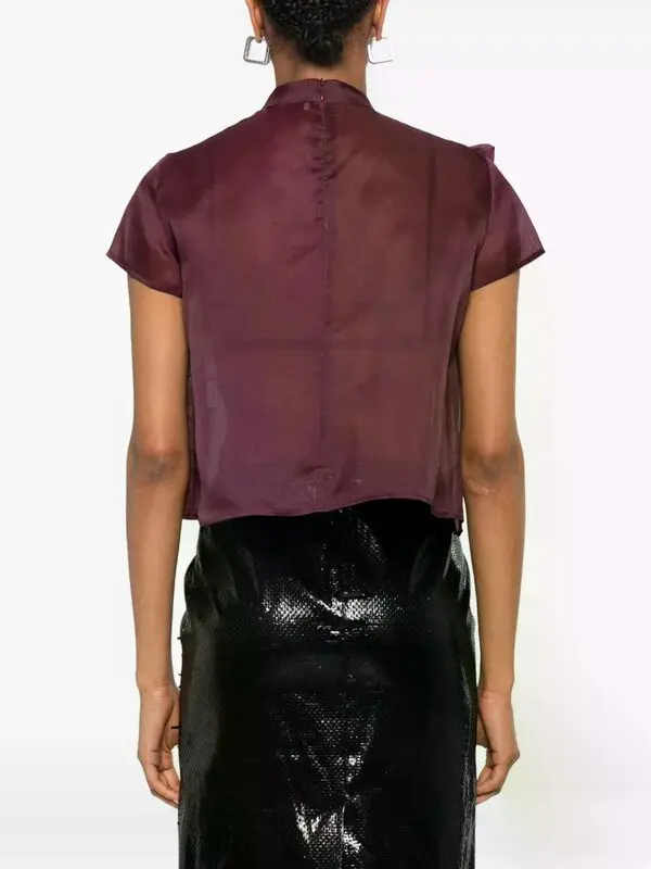Viktor & Rolf Bow-detailed Silk Top