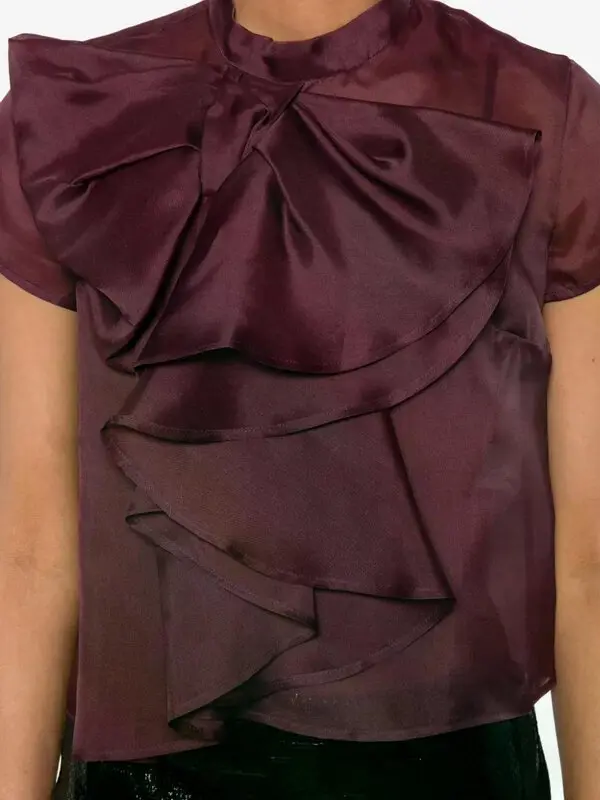 Viktor & Rolf Bow-detailed Silk Top
