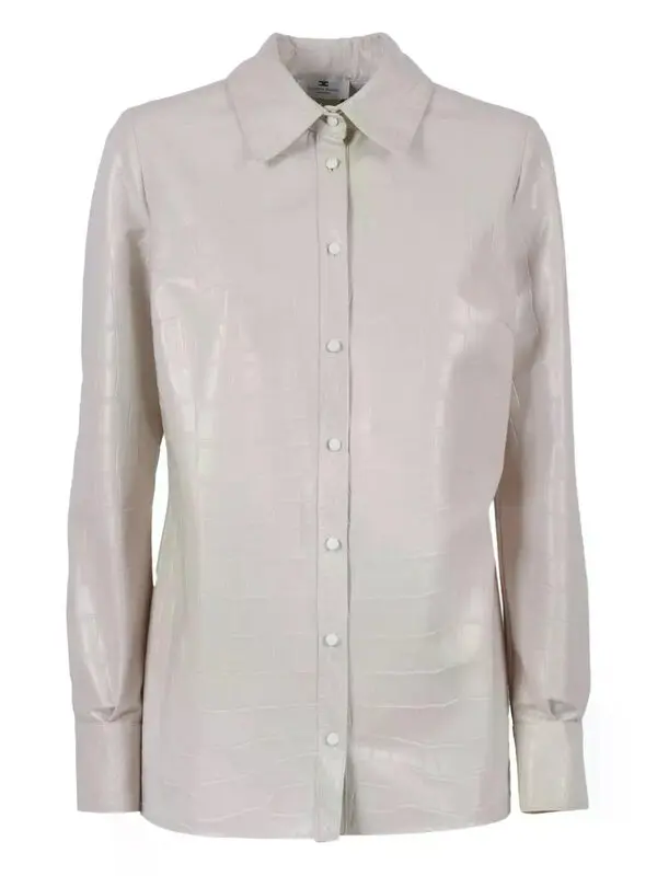 Elisabetta Franchi Crocodile-effect Button-front Shirt
