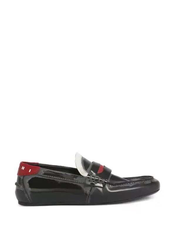 Marni Penny-strap Leather Loafers