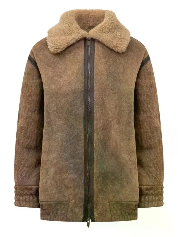 SALVATORE SANTORO Shearling-collar Coat