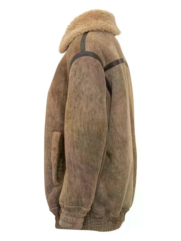 SALVATORE SANTORO Shearling-collar Coat