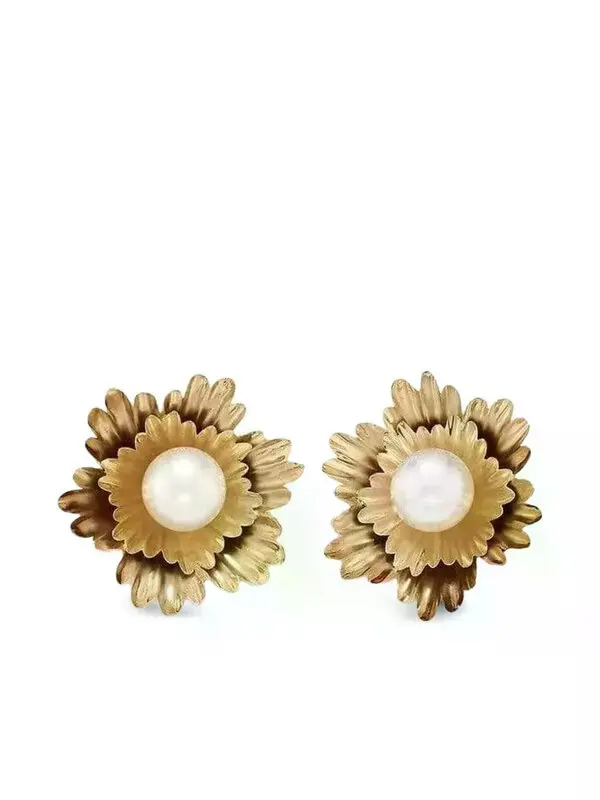 Irene Neuwirth 18k Yellow Super Bloom Pearl Earrings - Gold