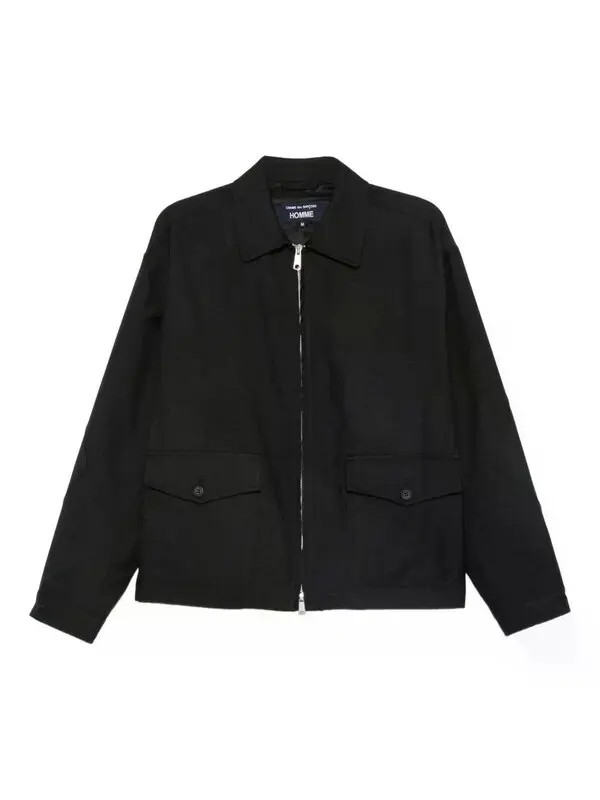 Comme Des Garçons Zip-fastening Flap-pocket Jacket