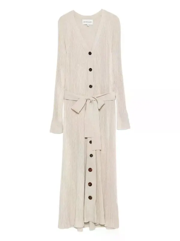 Eric Bompard Ribbed Buttoned Maxi Dress