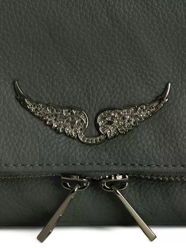 Zadig&Voltaire Logo-plaque Leather Clutch Bag - Grey