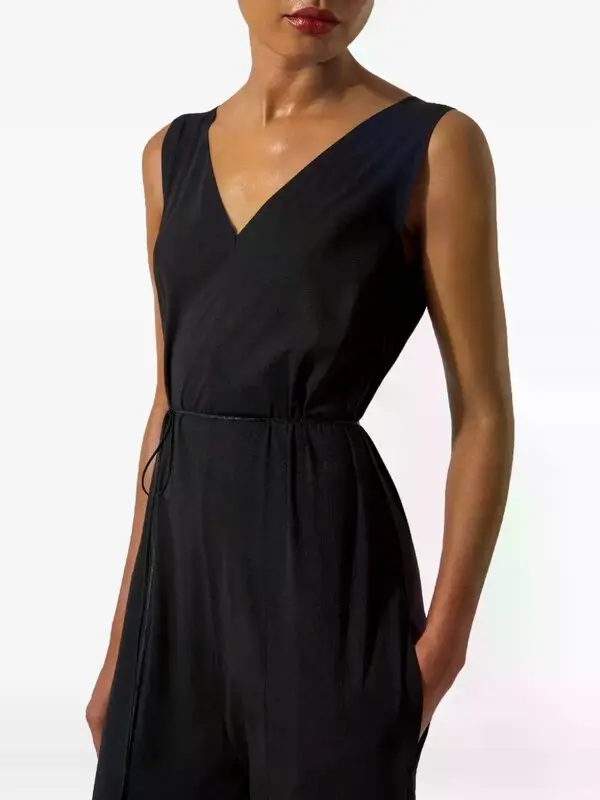 Wolford V-neck Self-tie Jumpsuit - Black