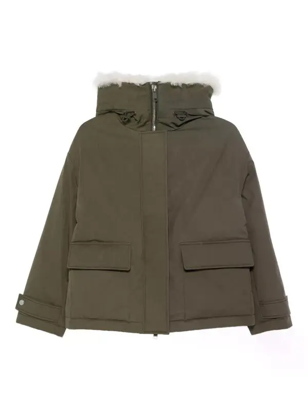 YVES SALOMON Hooded Patch-pocket Jacket