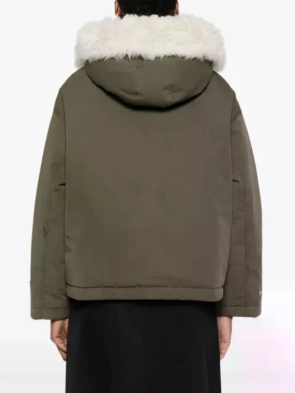 YVES SALOMON Hooded Patch-pocket Jacket