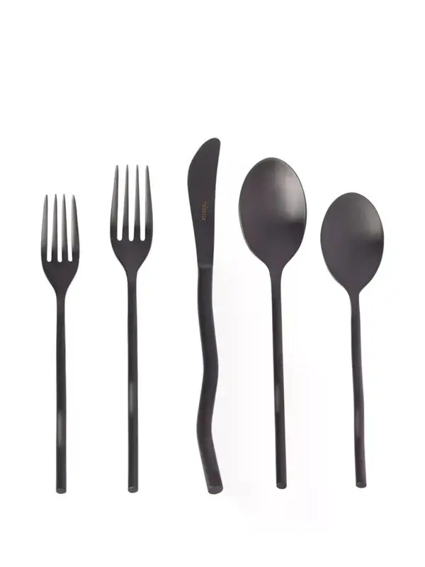 MISETTE Squiggle Matte Cutlery - Black