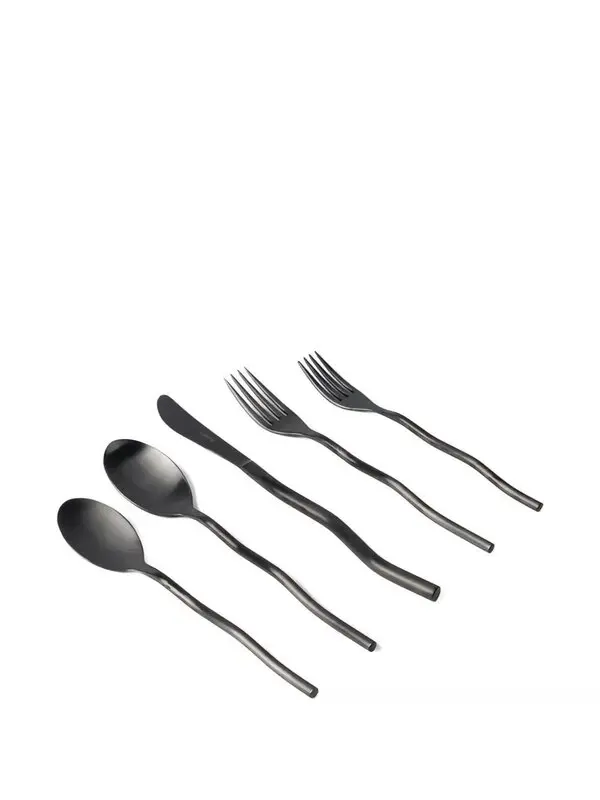 MISETTE Squiggle Matte Cutlery - Black