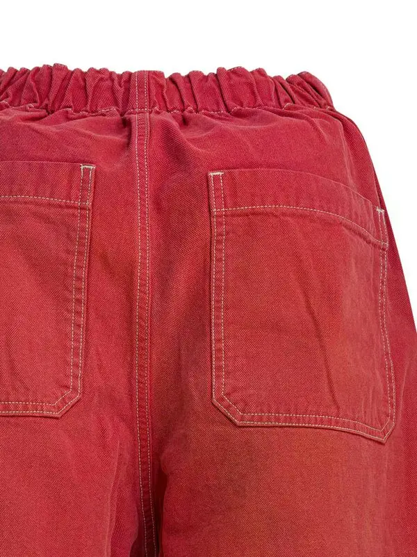 Kapital Drawstring Cotton Shorts - Red
