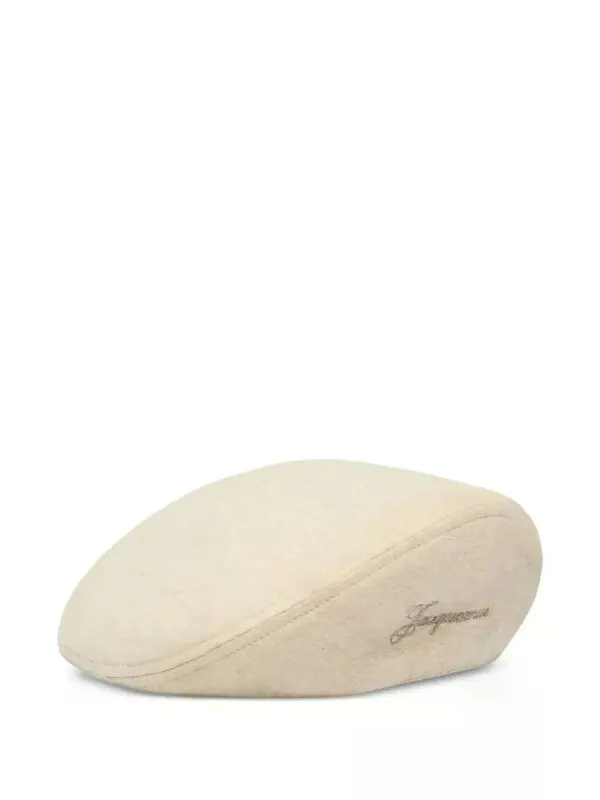 Jacquemus Le Valérie Wool Beret - Neutrals