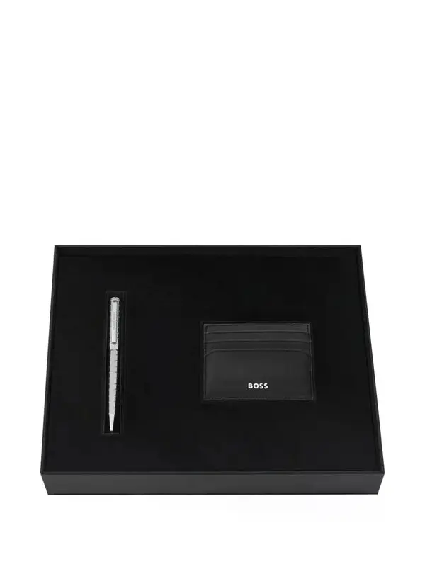 BOSS Nexus Ballpoint Pen And Card Holder Set - Black