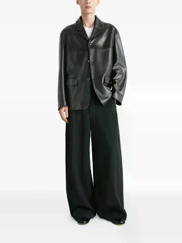 LEMAIRE Tailored Single-breasted Leather Jacket