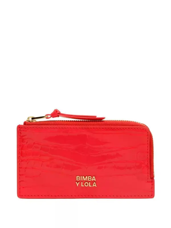 Bimba Y Lola Crocodile-effect Zip-around Wallet - Red