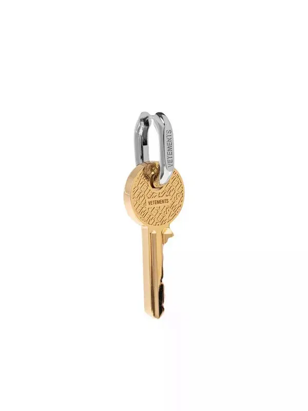 Vetements Key-charm Earring - Gold