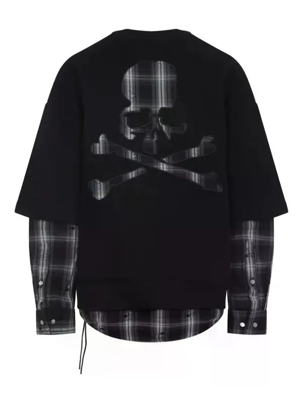 MASTERMIND WORLD Skull-print Layered Sweatshirt - Black