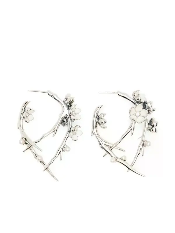 SHAUN LEANE Sterling Flower Earrings - Silver