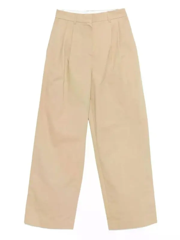 DUNST Pleated-front Trousers - Neutrals