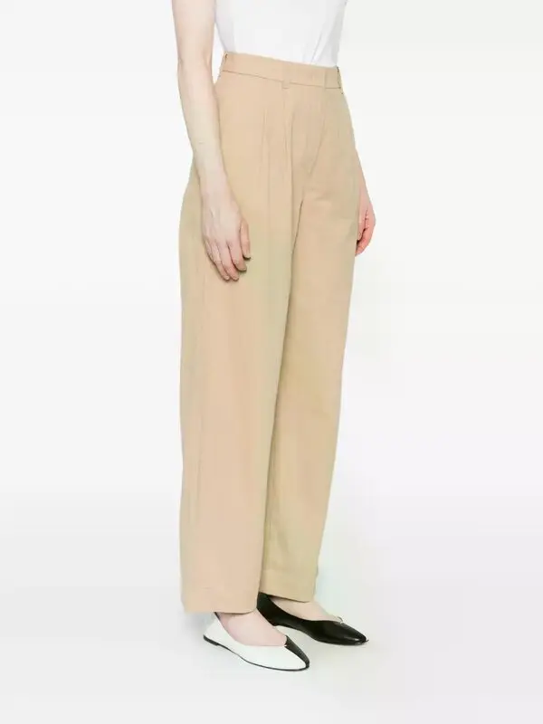 DUNST Pleated-front Trousers - Neutrals