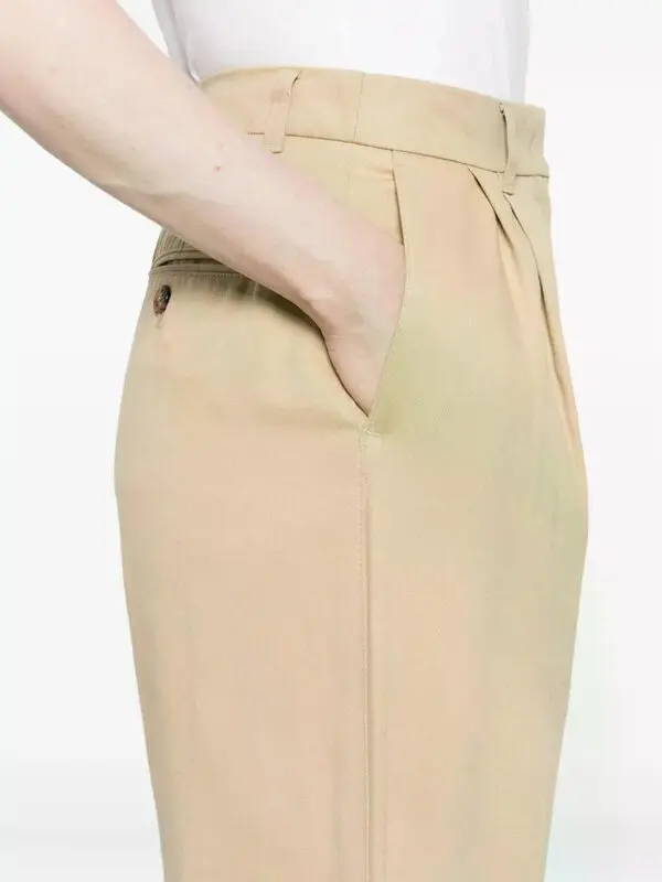 DUNST Pleated-front Trousers - Neutrals