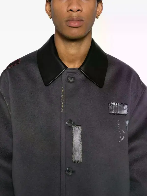 Marni Leather Collar Jacket