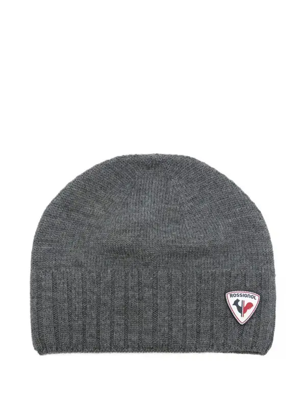Rossignol Ribbed Logo-patch Beanie - Grey
