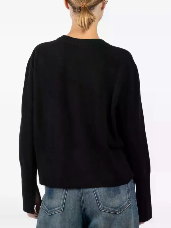 ARLO MOTT Split-hem Long-sleeve Sweater