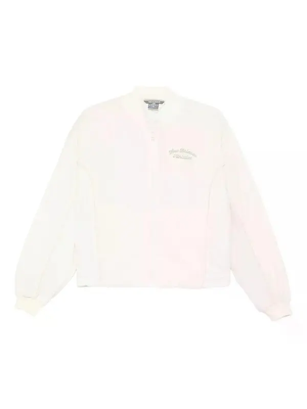 NEW BALANCE Embroidered Zip-up Jacket - White