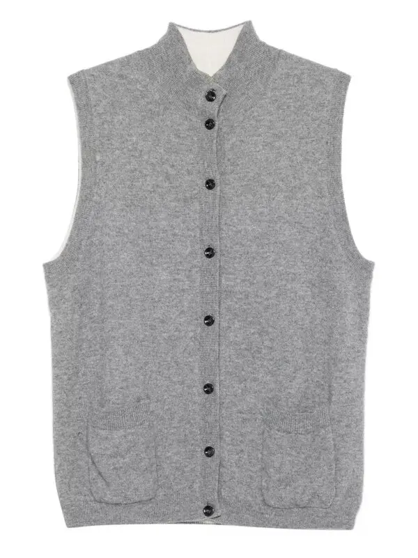 OLIVER LATTUGHI Ribbed Button-front Vest