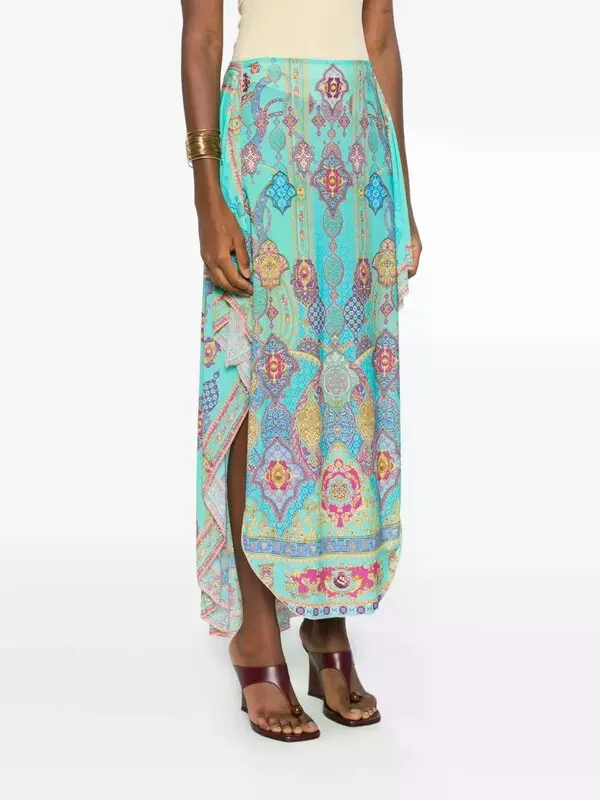 Camilla Paisley-print A-line Skirt
