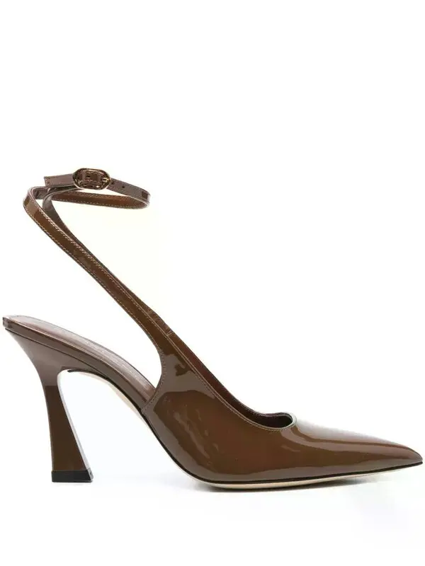 STUART WEITZMAN Patent-leather Ankle-strap Pumps