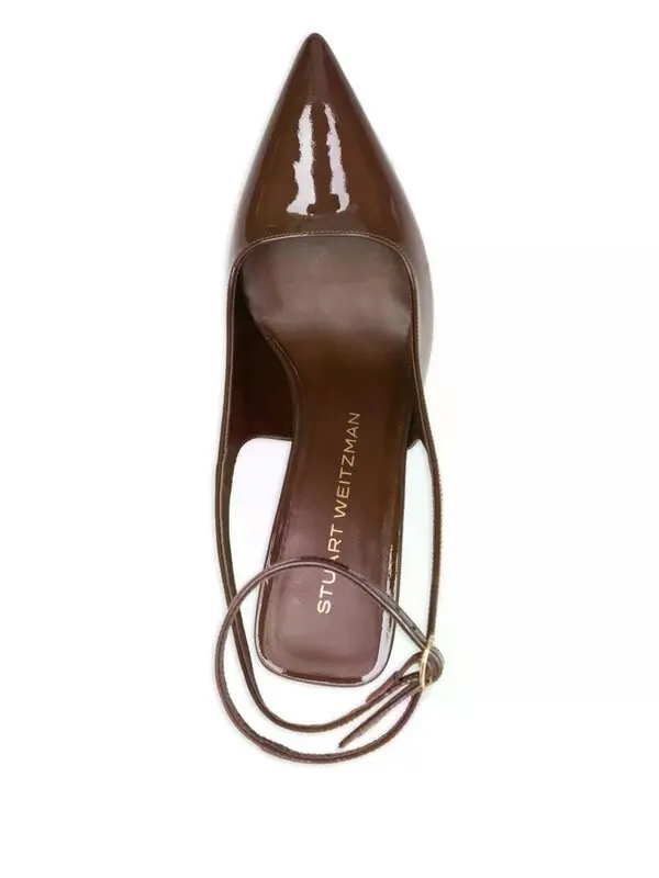 STUART WEITZMAN Patent-leather Ankle-strap Pumps