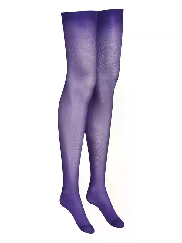 MAISON CLOSE Sheer Hold-up Stockings - Purple