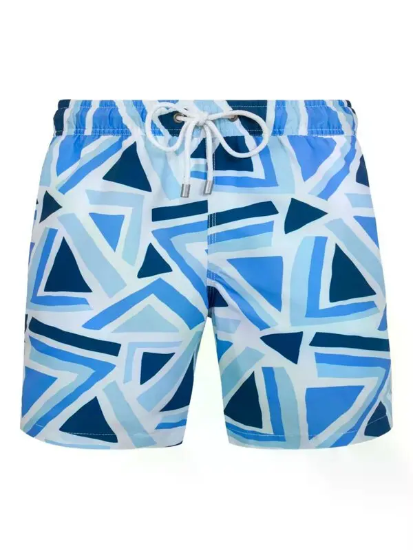 BLUEMINT Geometric-print Swim Shorts - Blue