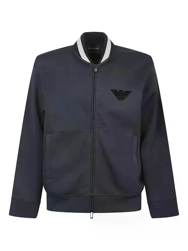 Emporio Armani Eagle-emblem Zip-up Bomber Jacket