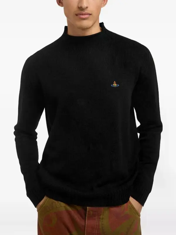 VIVIENNE WESTWOOD Orb-embroidered Jumper - Black