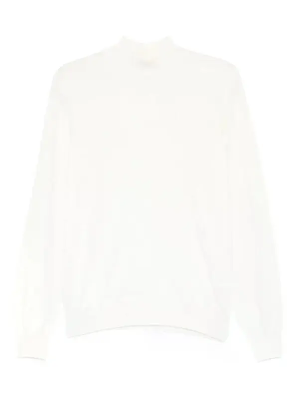 Tagliatore High-neck Long-sleeve Sweater - Neutrals
