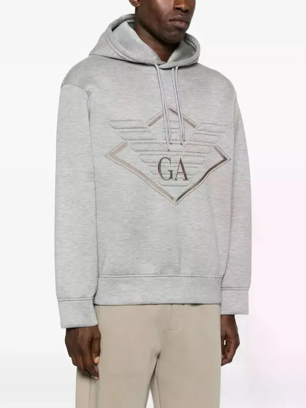 Emporio Armani Logo-embroidered Hoodie