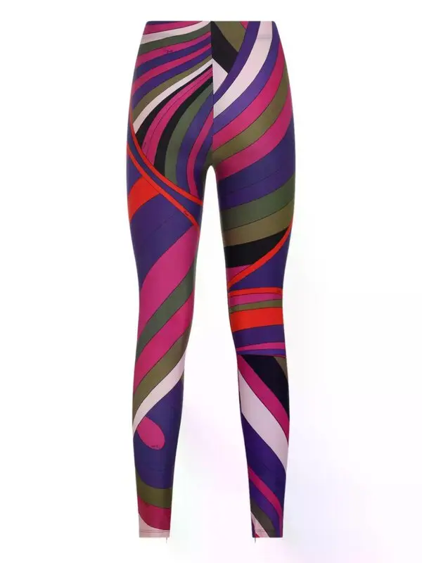 Emilio Pucci Abstract-print Leggings - Pink