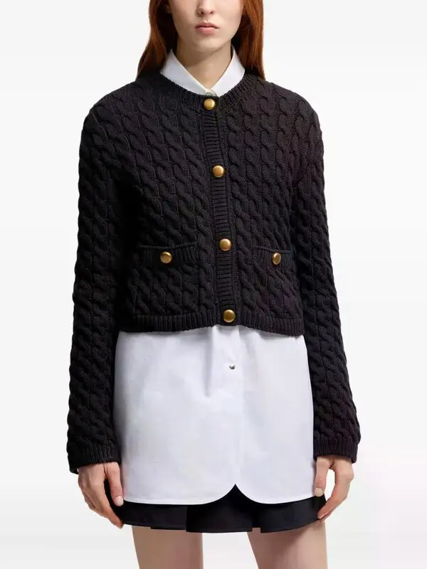 Moncler Cable-knit Button-up Cardigan - Blue