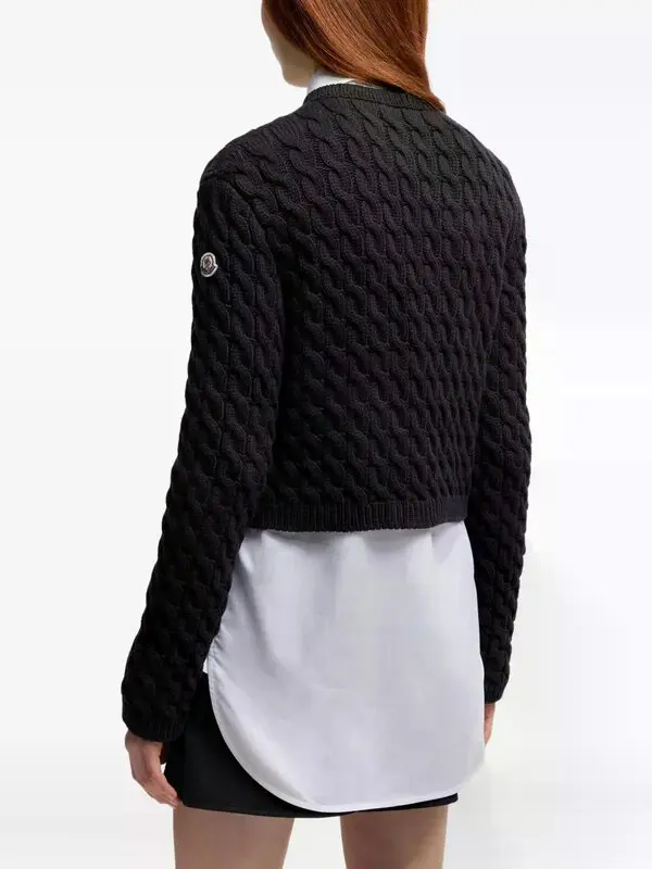 Moncler Cable-knit Button-up Cardigan - Blue