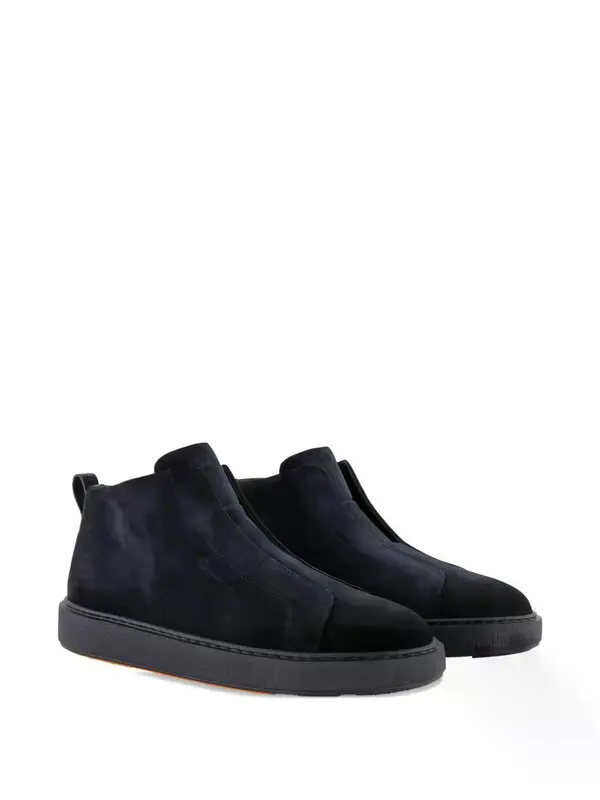 Santoni Suede Slip-on Boots
