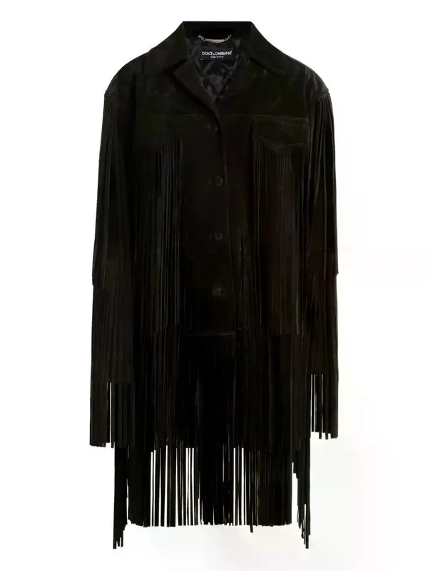 Dolce & Gabbana Pleated Fringe Coat