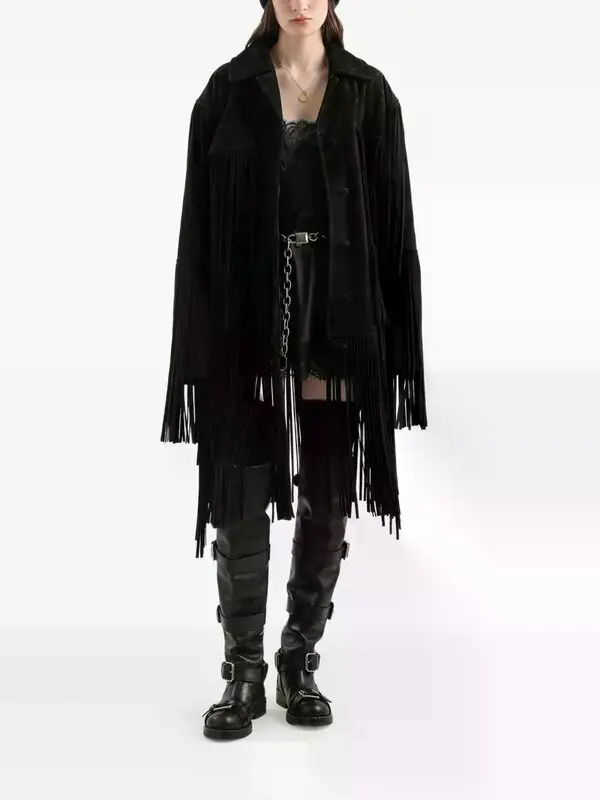 Dolce & Gabbana Pleated Fringe Coat
