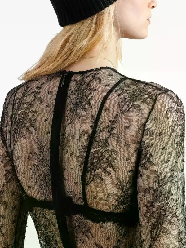 Dolce & Gabbana Chantilly Lace Bodysuit - Black