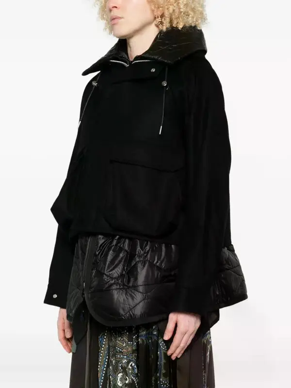 Sacai Hooded Quilted Panel Jacket